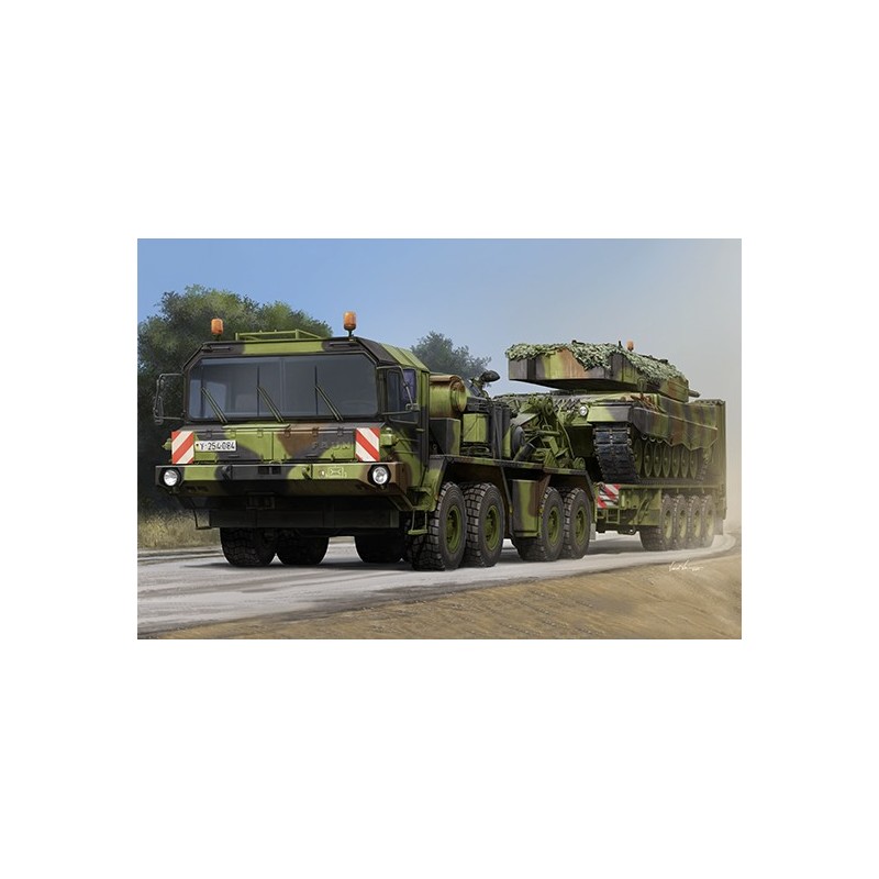 TRACTORA FAUN SLT 50-3 “ELEFANT” & GONDOLA SaAnh.52t -Escala 1/35 ...